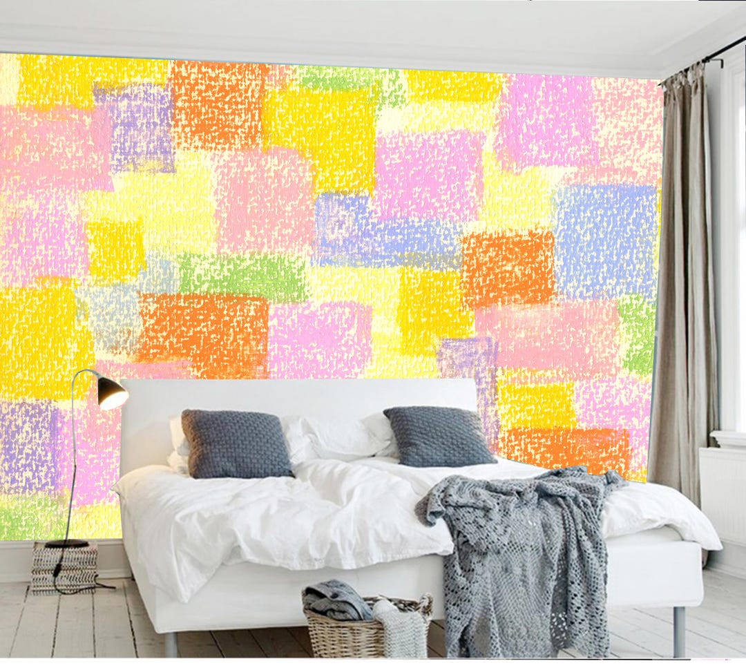 Creative Geometry Graffiti Wallpaper Wall Mural Home Decor - Etsy