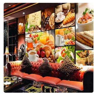 Blackboard Graffiti Food Cake Shop Cafe Hamburger Shop Restaurant ...