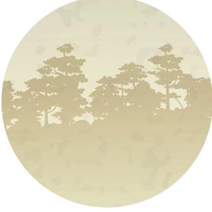 Ombre Mountains Trees Forest Mural Wallpaper Handpainted Pine - Etsy