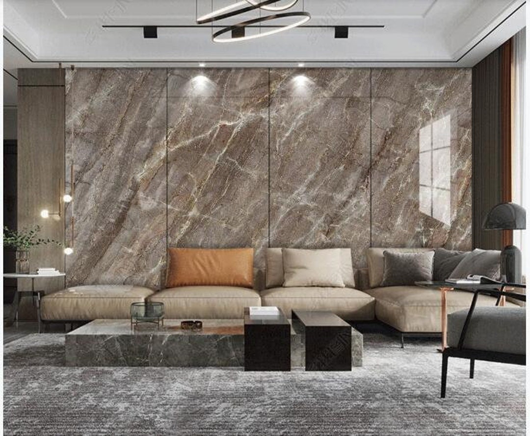 Abstract Coffee Marble Wallpaper Wall Murals Wall Decor for Living or ...