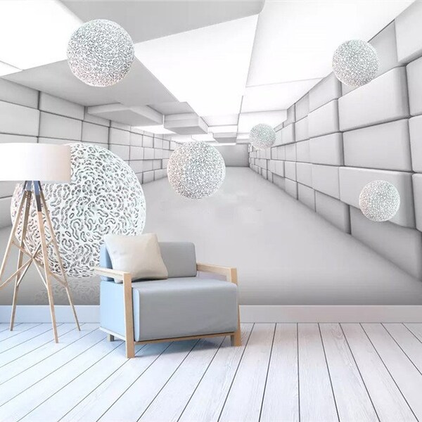 3d Geometric Wallpaper Wall Mural - Etsy