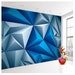 Blue Geometry Wallpaper Simple Geometry Wall Murals Wall Decor - Etsy