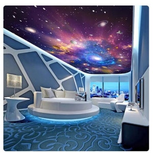 Star Universe Galaxy Room Suspended Ceiling Wall Painting Living Room ...