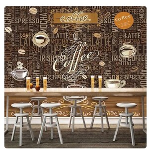 Coffee Shop Restaurant Wallpaper Wall Mural Cafe Restaurant Bar Bedroom ...