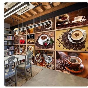 Coffee Beans Coffee Cup Cafe Restaurant Living Room Kitchen Decorative ...