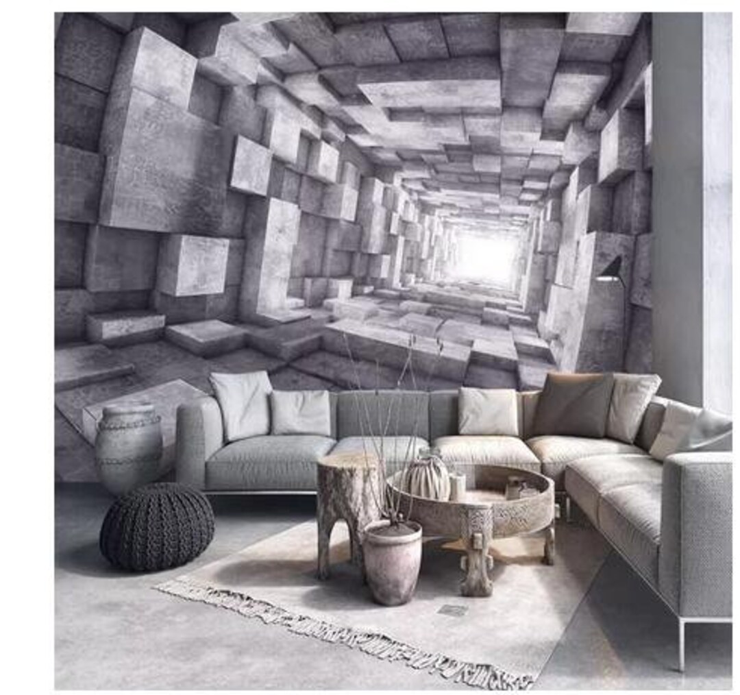 3D Stereo European Retro Extension Space Tunnel Photo Mural Wallpaper ...