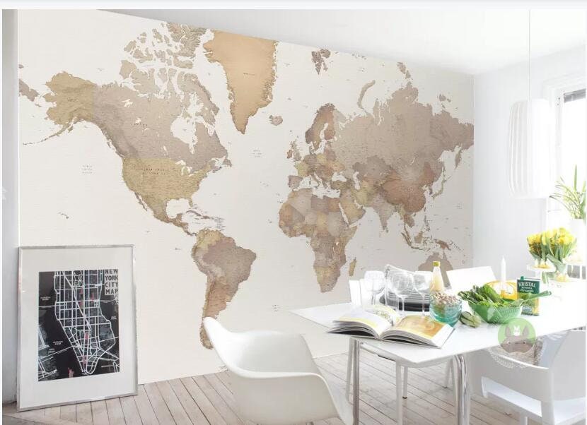 World Map Wall Painting for Living Room Study Room Bedroom - Etsy