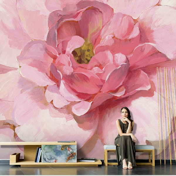Peony Wall Mural - Etsy