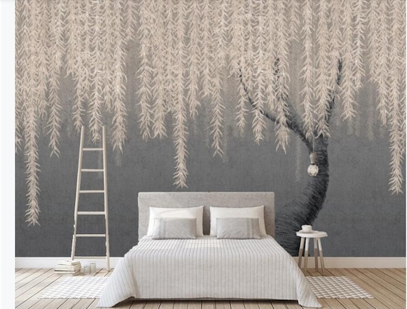 Abstract Huge Tree Wallpaper Big Willow Wall Murals Wall - Etsy UK