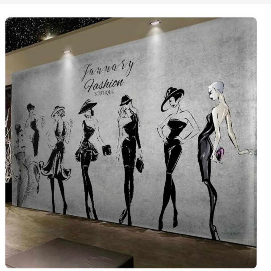 Fashion Beauty Clothing Store Tooling Background Wallpaper Wall Mural ...