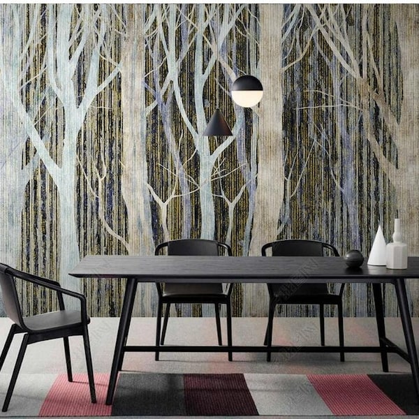 Birch Tree Wall Mural - Etsy