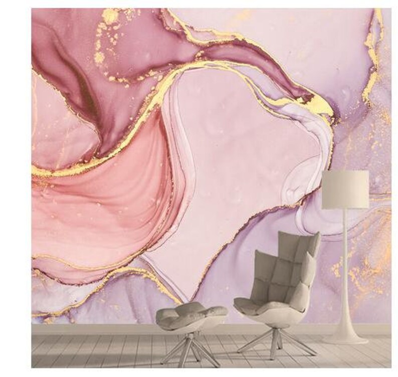 Marble Pattern Wallpaper Mural Wallpapers for Living Room Cafe | Etsy