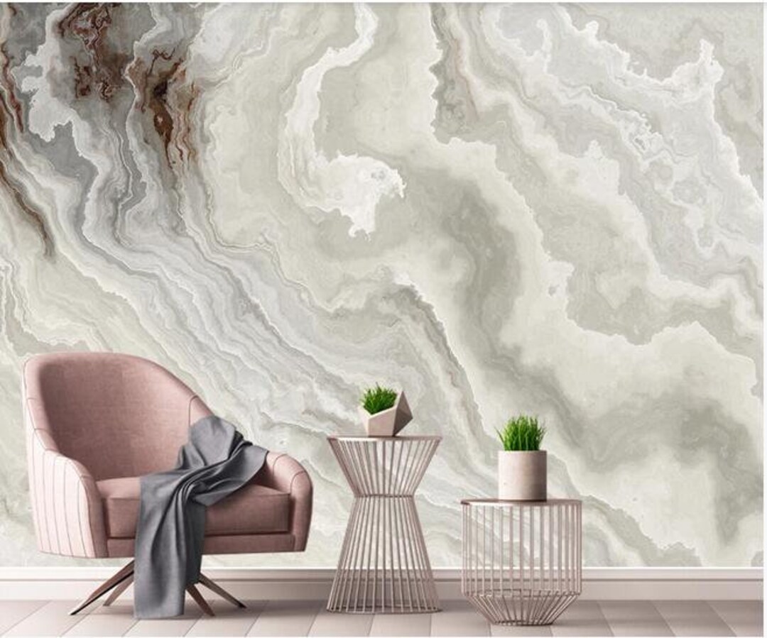 Abstract White Wave Marble Wallpaper White Marble Wall Murals - Etsy