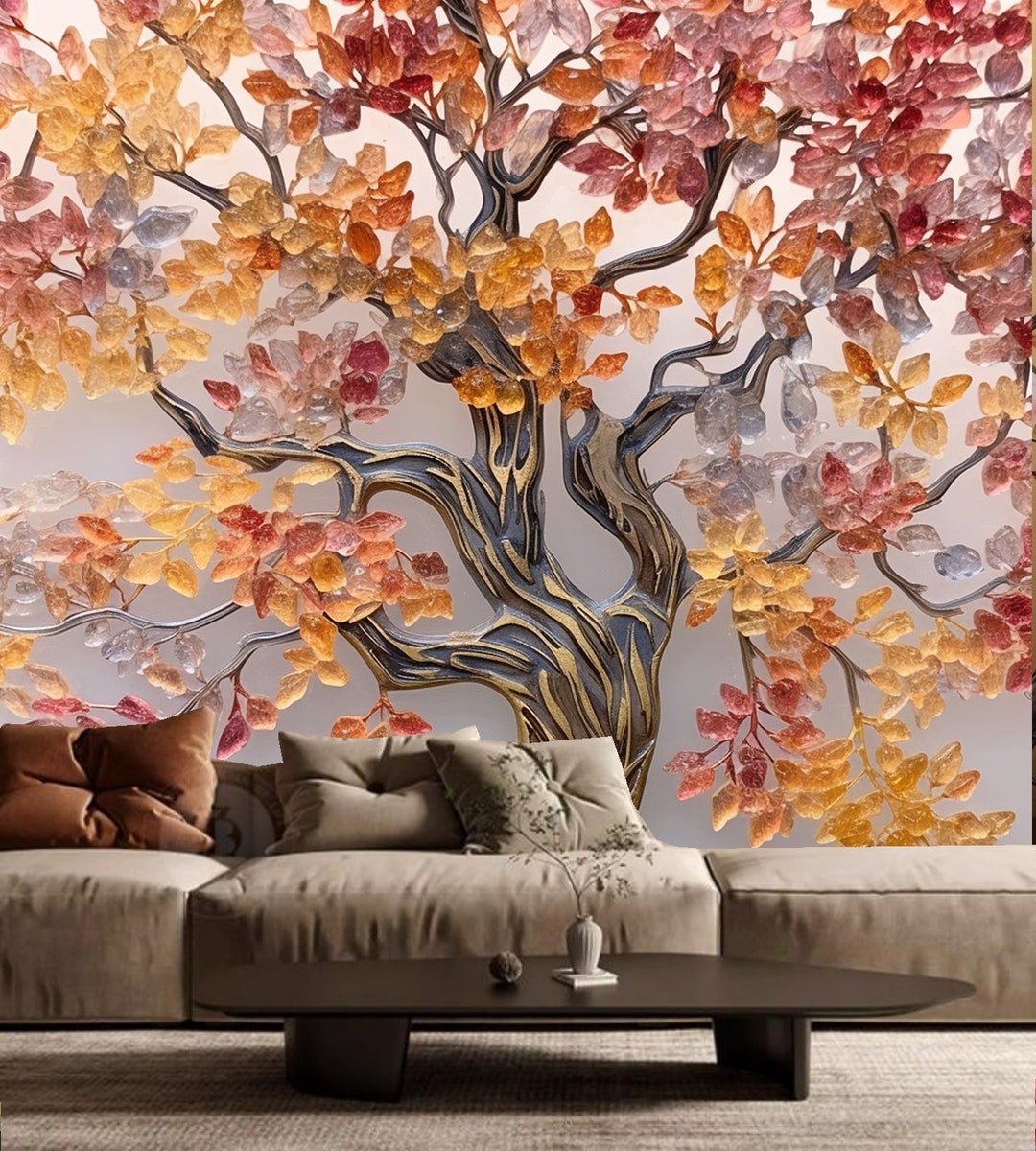 Huge Tree With Many Leaves Wallpaper Wall Mural Home Decor for Living ...