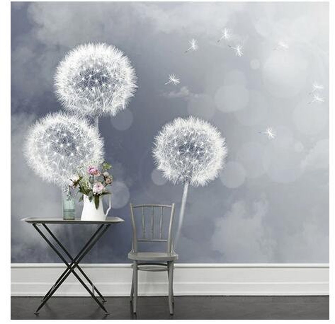 Romantic Dandelion Backdrop Wallpaper Wall Mural Living Room Bedroom ...