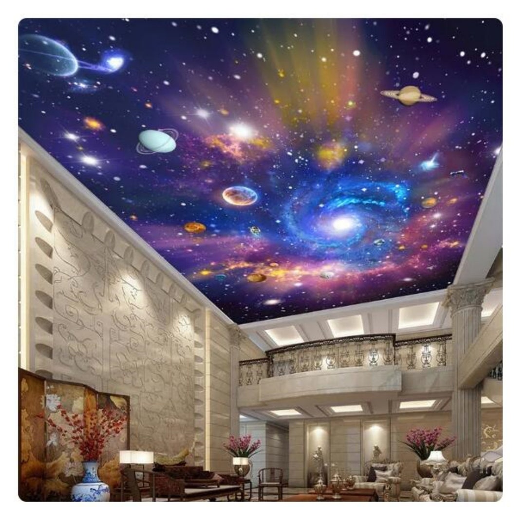 Star Universe Galaxy Room Suspended Ceiling Wall Painting Living Room ...