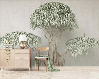 Tree Flower Huge Tree Wallpaper Wall Murals Home Decor | Etsy