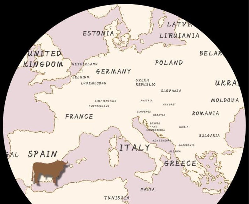 Safari Cartoon World Map Nursery Wallpaper Handpainted World - Etsy