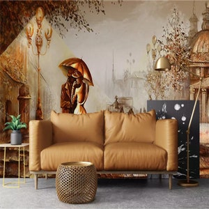 Abstract 1920S Custom Wall Paper 3D European Stereoscopic Embossed ...