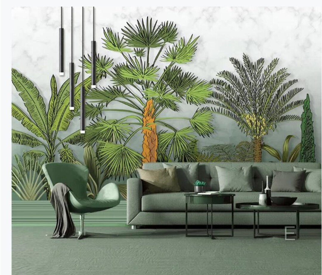 Southeast Asia Tropical Rainforest Palm Tree and Plants Jungle ...