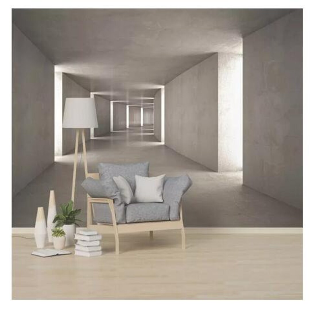 Custom 3D Wall Mural Wallpaper 3D Space Grungy Nordic Wall Cloth Living ...