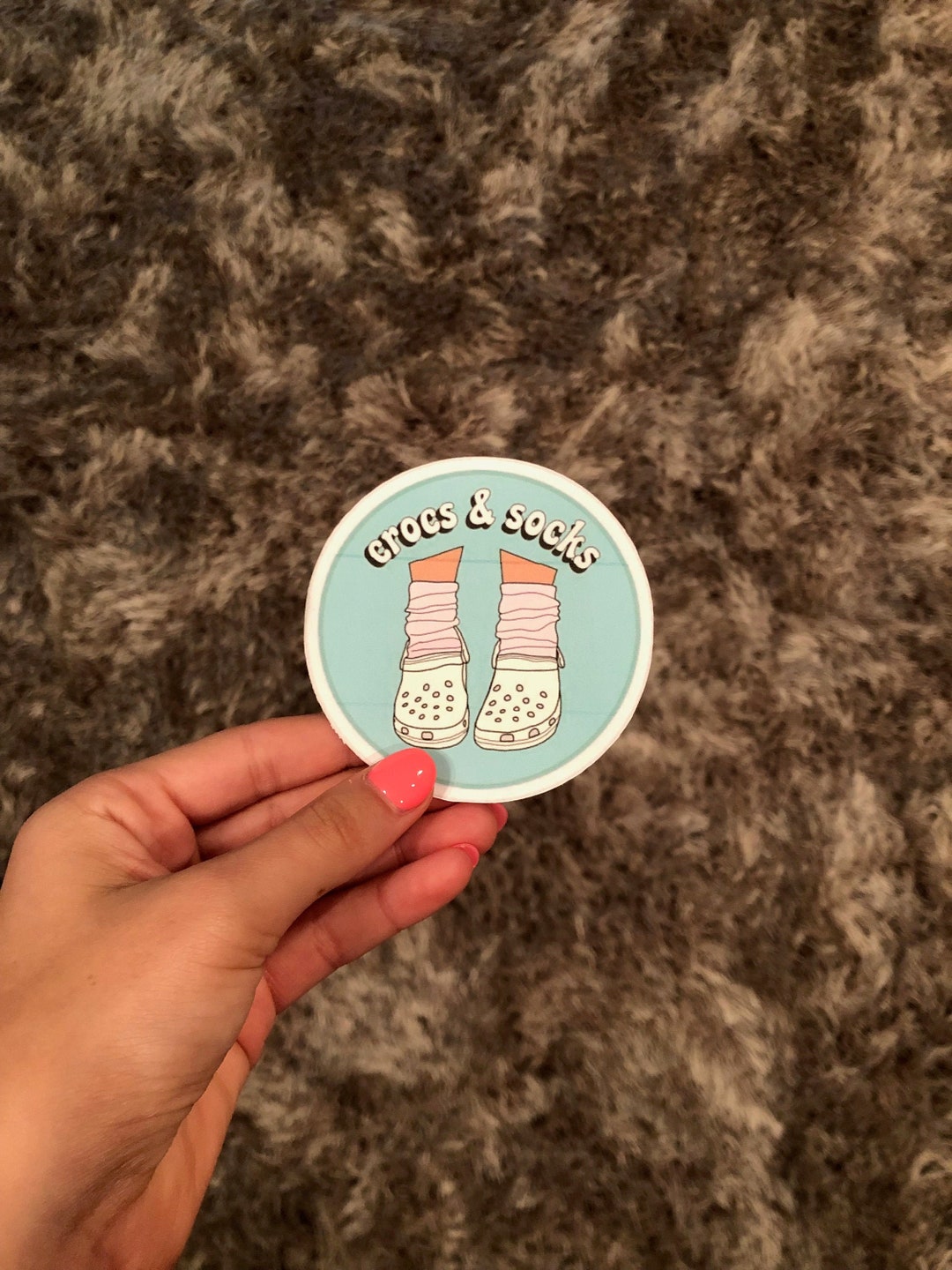 Crocs and Socks Sticker|multiple Sizes|large|medium|small|handmade - Etsy