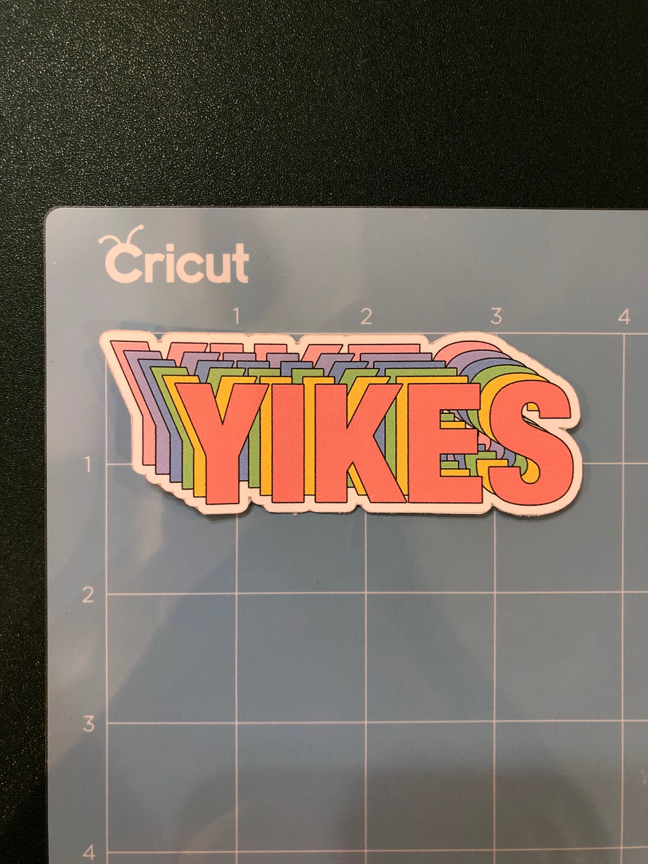 Yikes Rainbow Sticker|hydro Flask Sticker|macbook Sticker|trendy|red ...