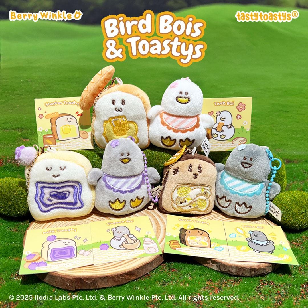 Bird Bois X Tasty Toastys Blind Box Berry Winkle Bird and Bread Toast ...