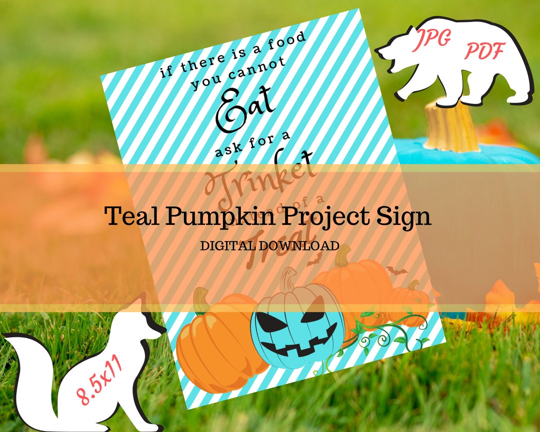 Teal Pumpkin Project Sign Digital Download - Etsy