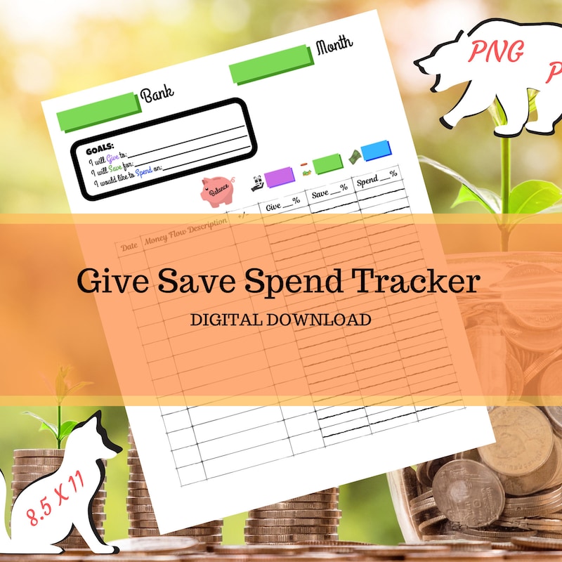Give Save Spend - Etsy