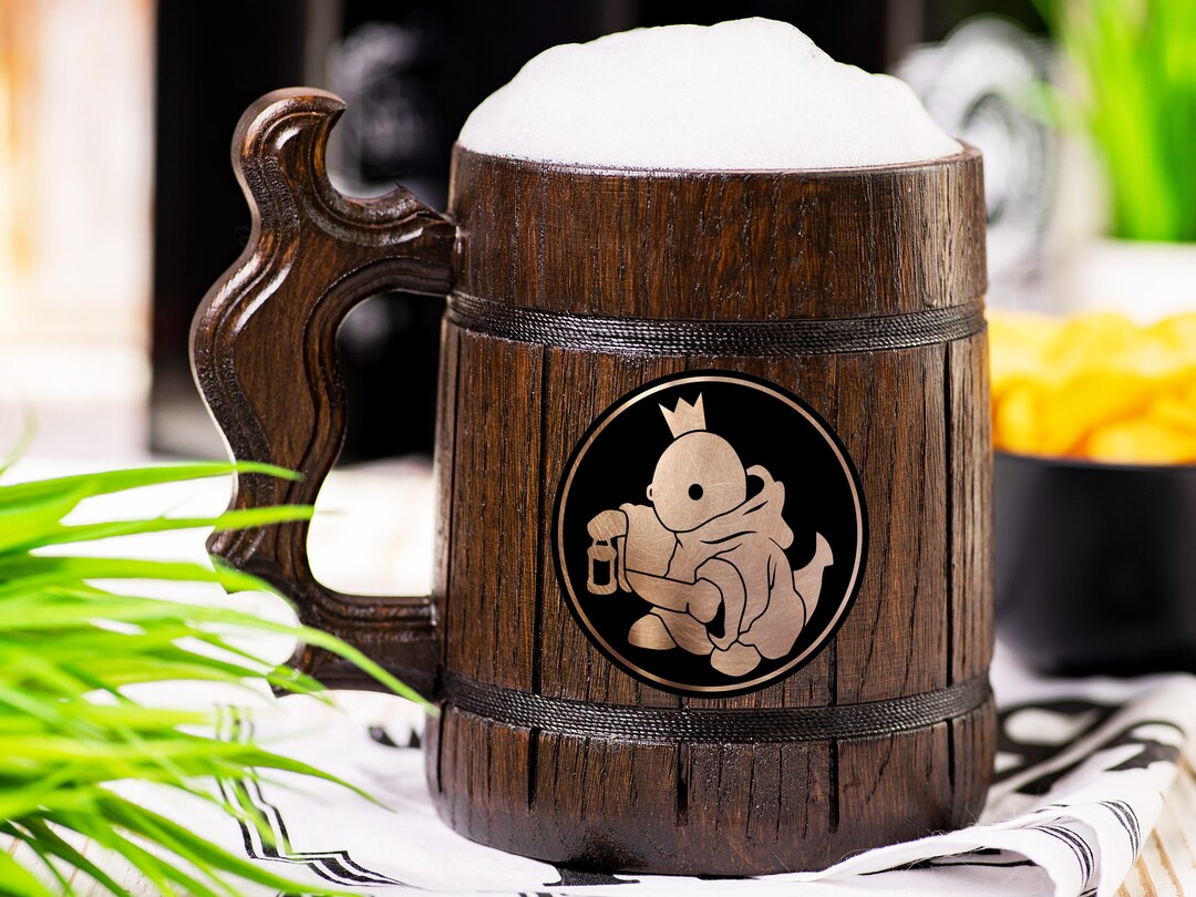 Final Fantasy Wooden Beer Mug, Tonberry Beer Stein, Personalized ...