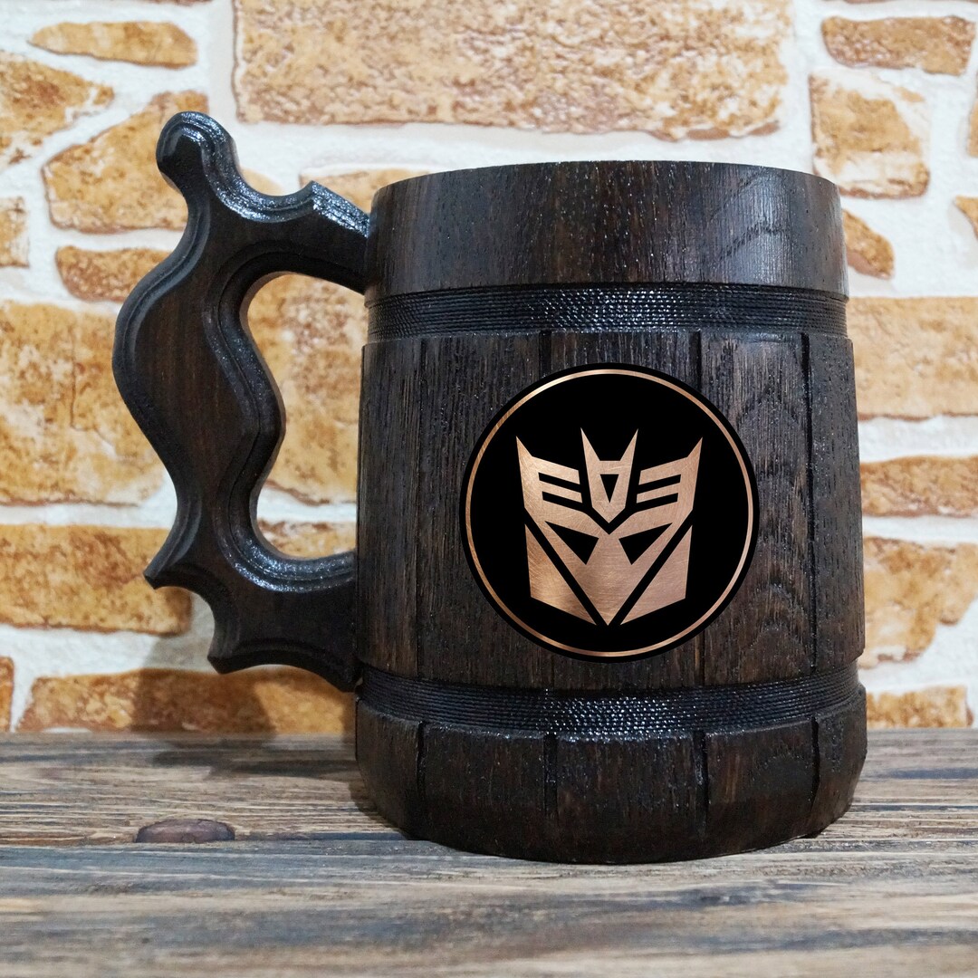 Decepticon Transformers Beer Mug, Personalized Beer Mug, Engraved Stein ...