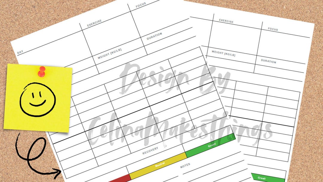 Training Log Tracker Template A4/printable - Etsy