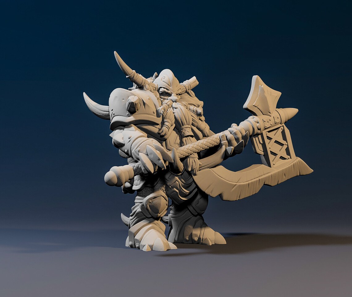 Dwarf Commander Multiple Poses D&D Wargaming Miniatures | Etsy