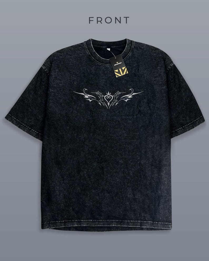 Kingdom Hearts Keyblade cybersigilism-shirt, dubbelzijdig, oversized ...
