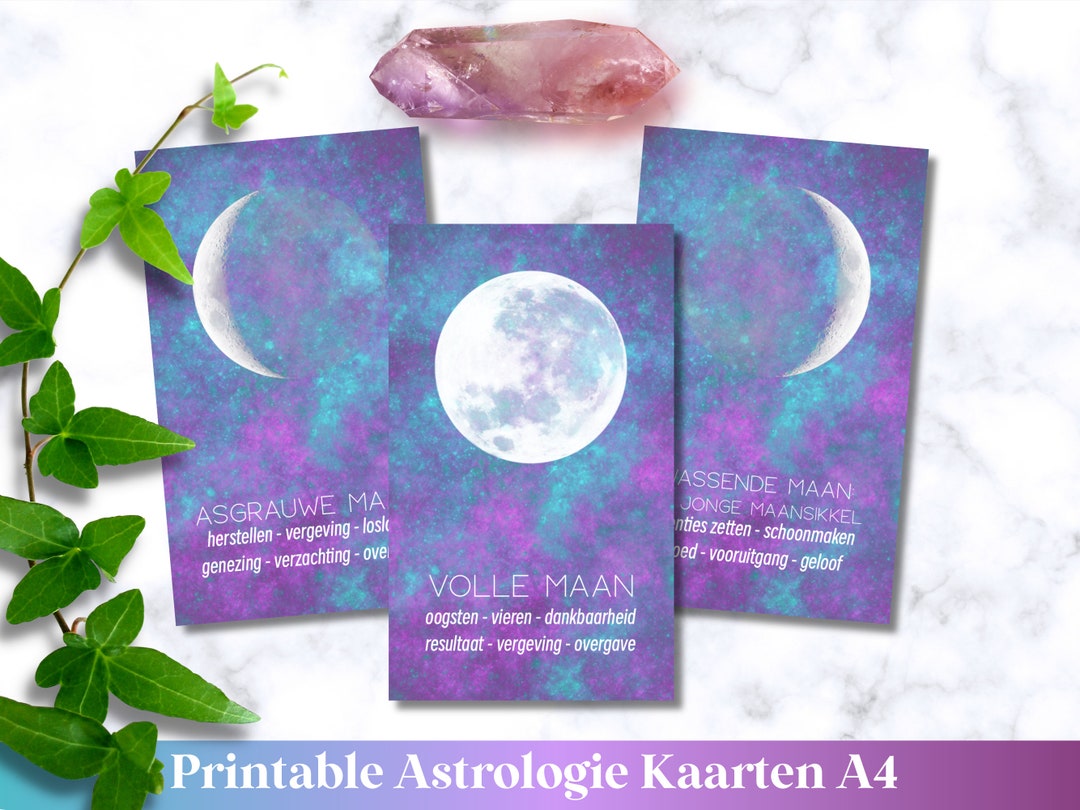 Printable Oracle Cards to Learn About Astrology, Moon Phases, Planets ...