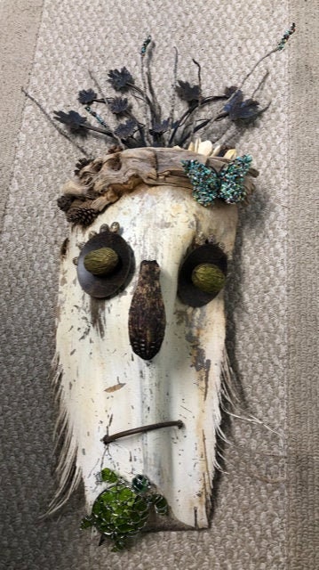 Palm Frond Bark Art - Etsy