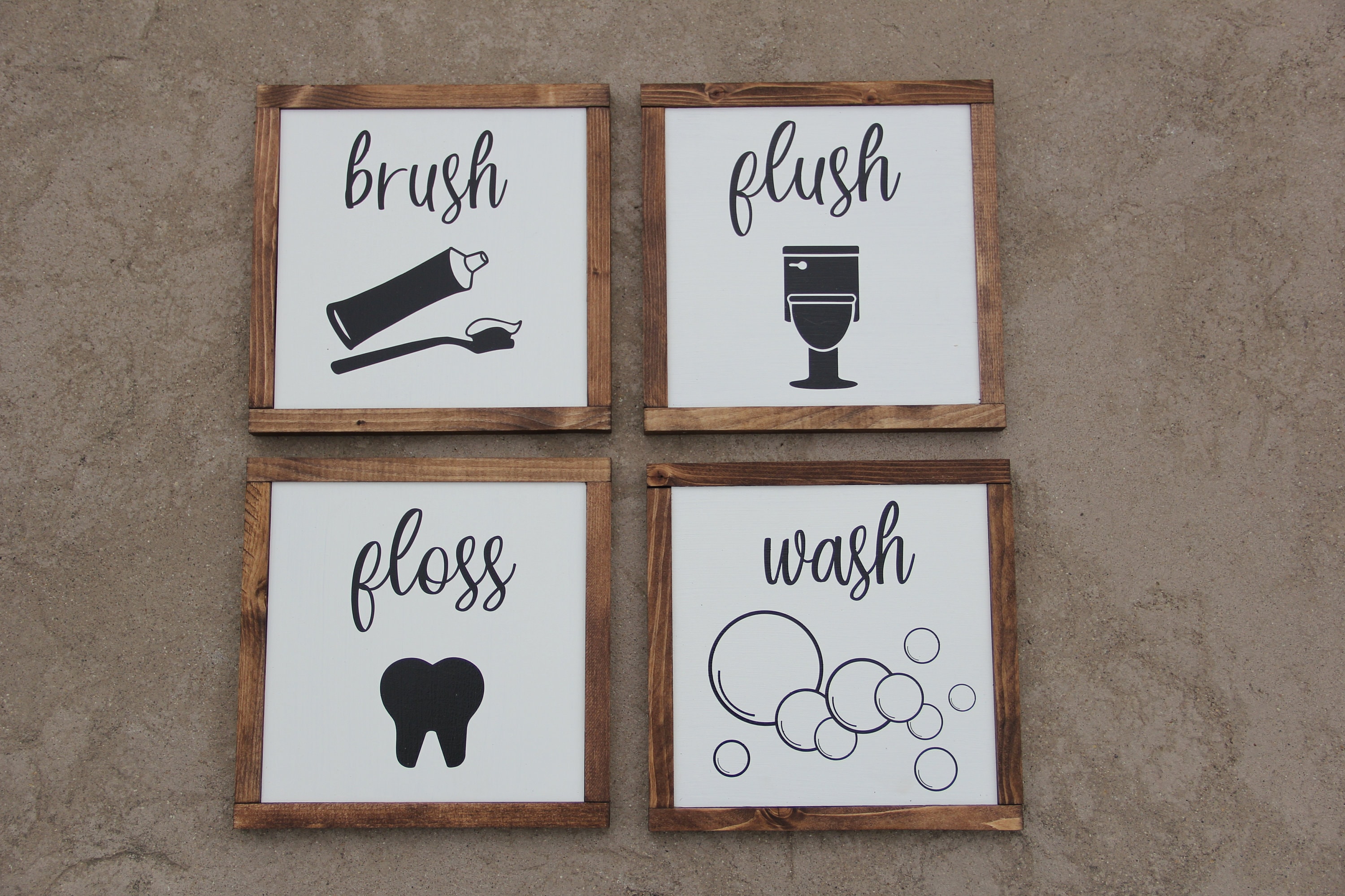 Bathroom Signs - Fun - Decor - Hand Crafted