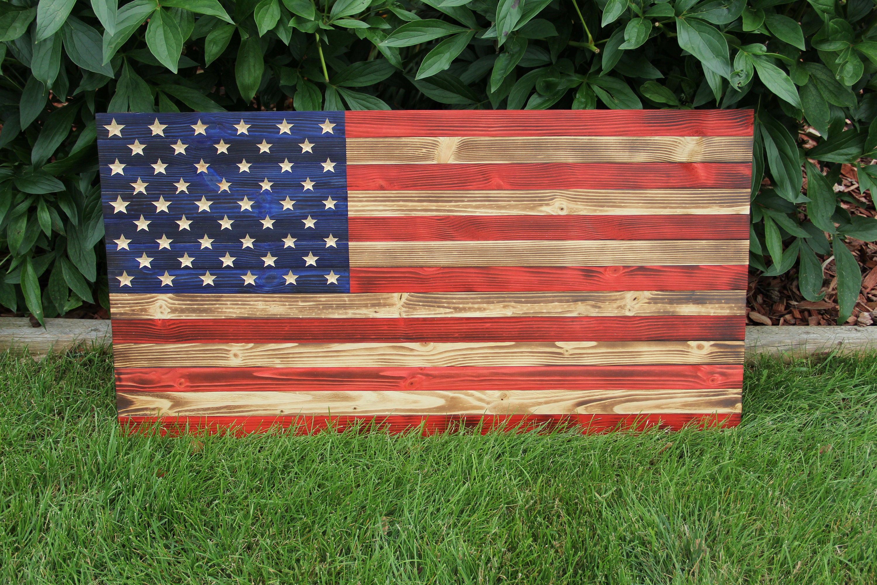 American Flag - Wooden - USA - Hand Crafted - America