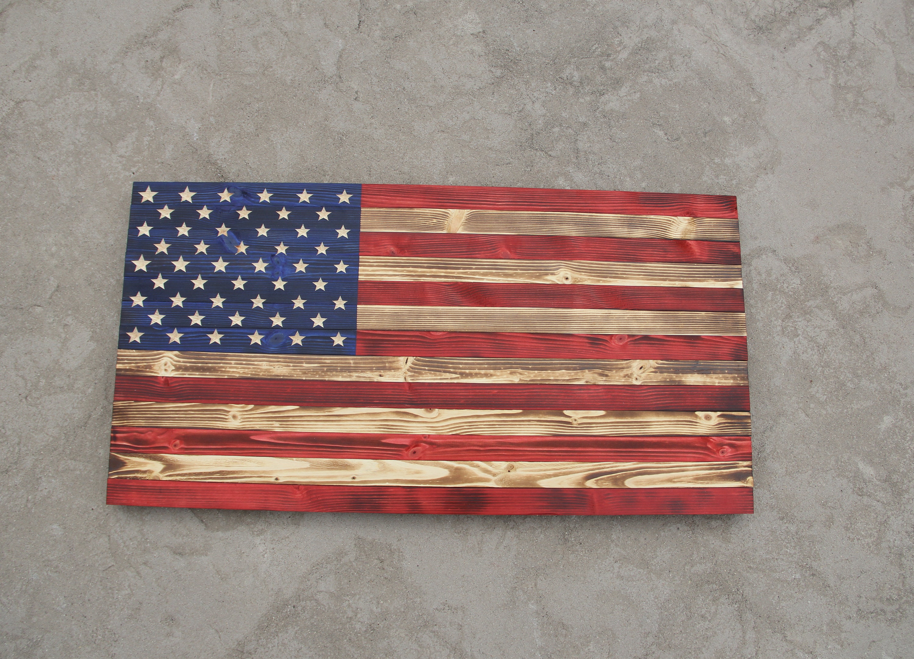 American Flag - Wooden - USA - Hand Crafted - America
