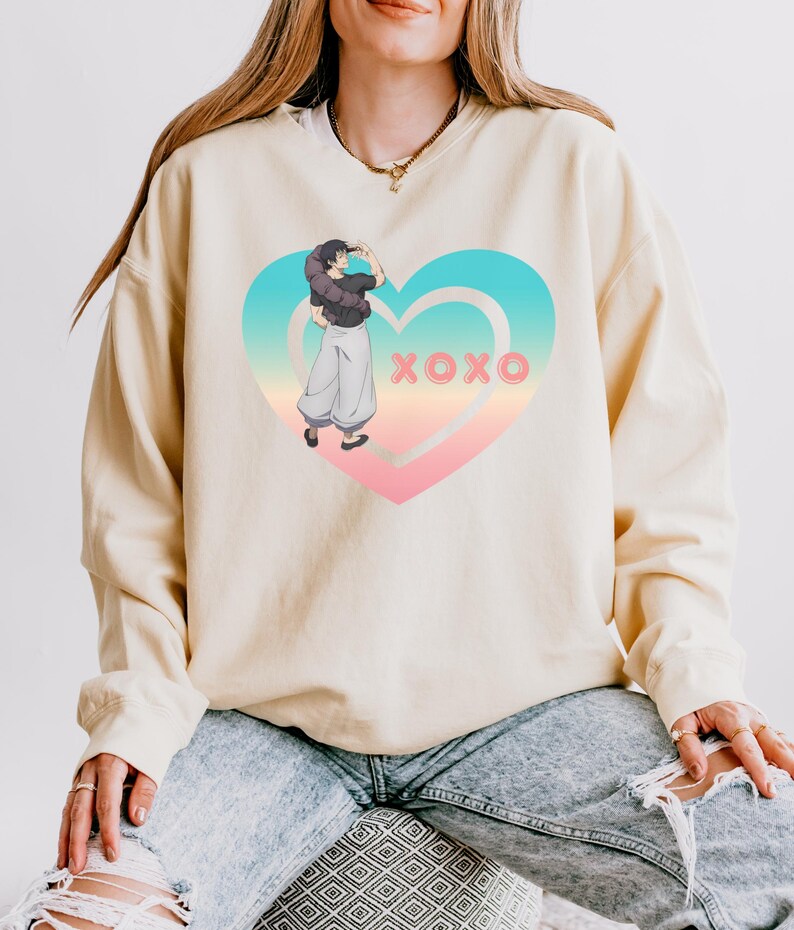 Jujutsu Kaisen Toji Fushiguro Valentines Crewneck Sweatshirt, Anime ...