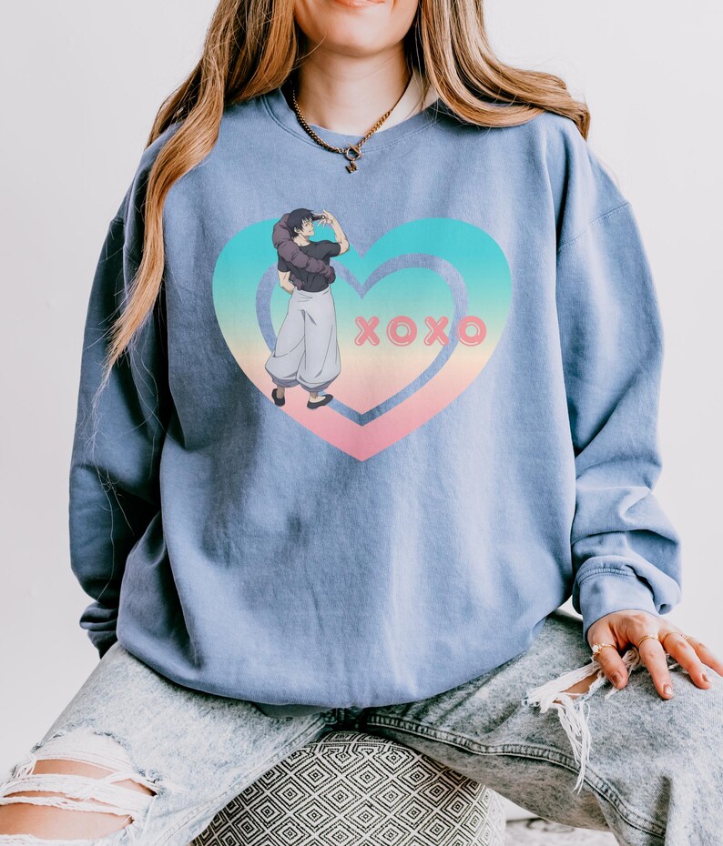Jujutsu Kaisen Toji Fushiguro Valentines Crewneck Sweatshirt, Anime ...