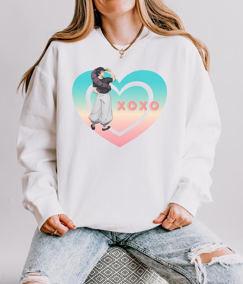 Jujutsu Kaisen Toji Fushiguro Valentines Crewneck Sweatshirt, Anime ...