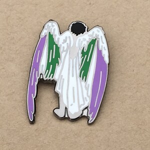 Genderqueer Angel Enamel Pin | Etsy