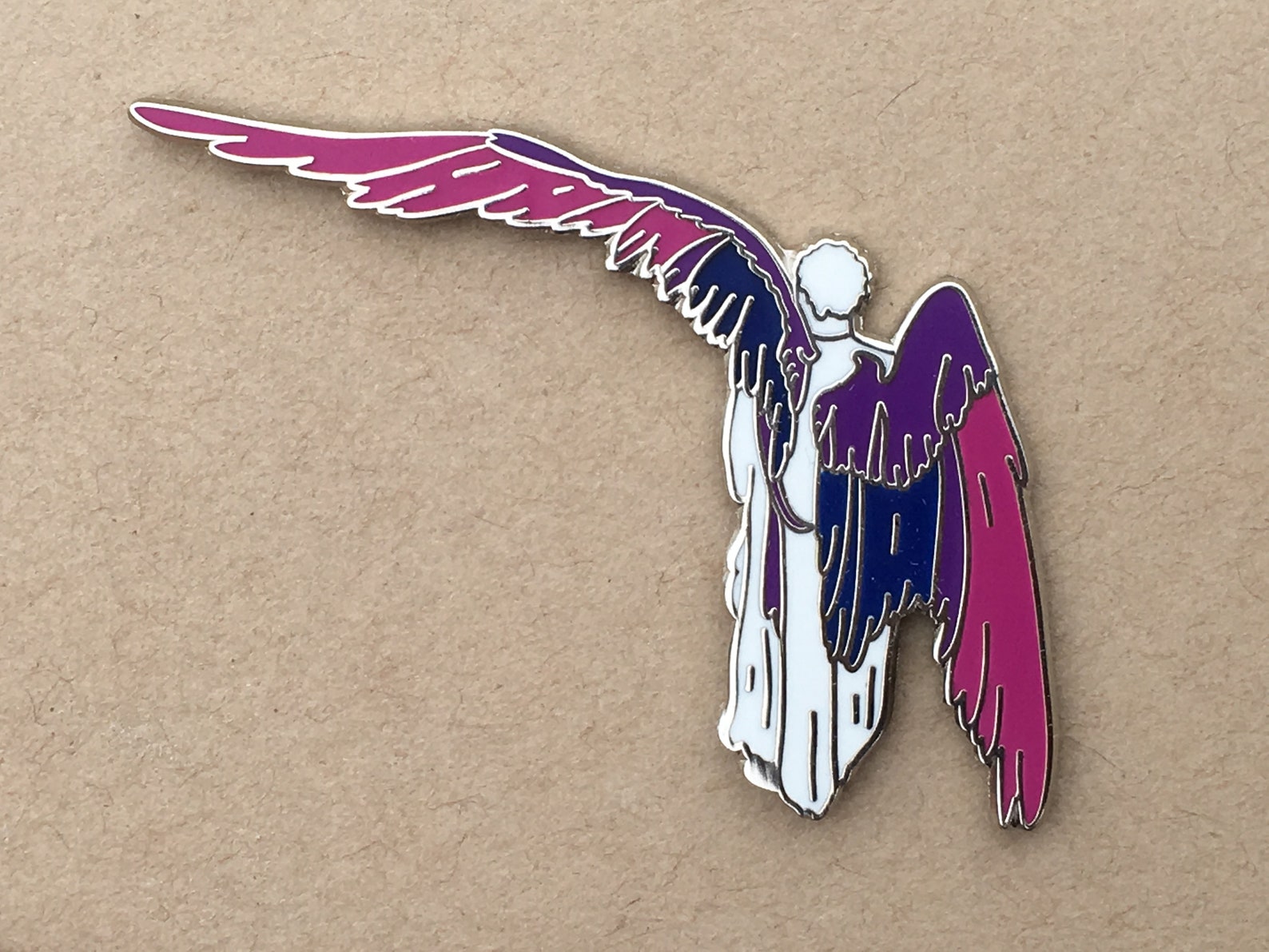 Bisexual Pride Angel Enamel Pin | Etsy