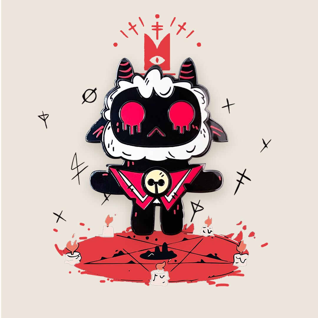 Cult Of The Lamb Pin Dark Sheep Hard Enamel Pins Ts Etsy