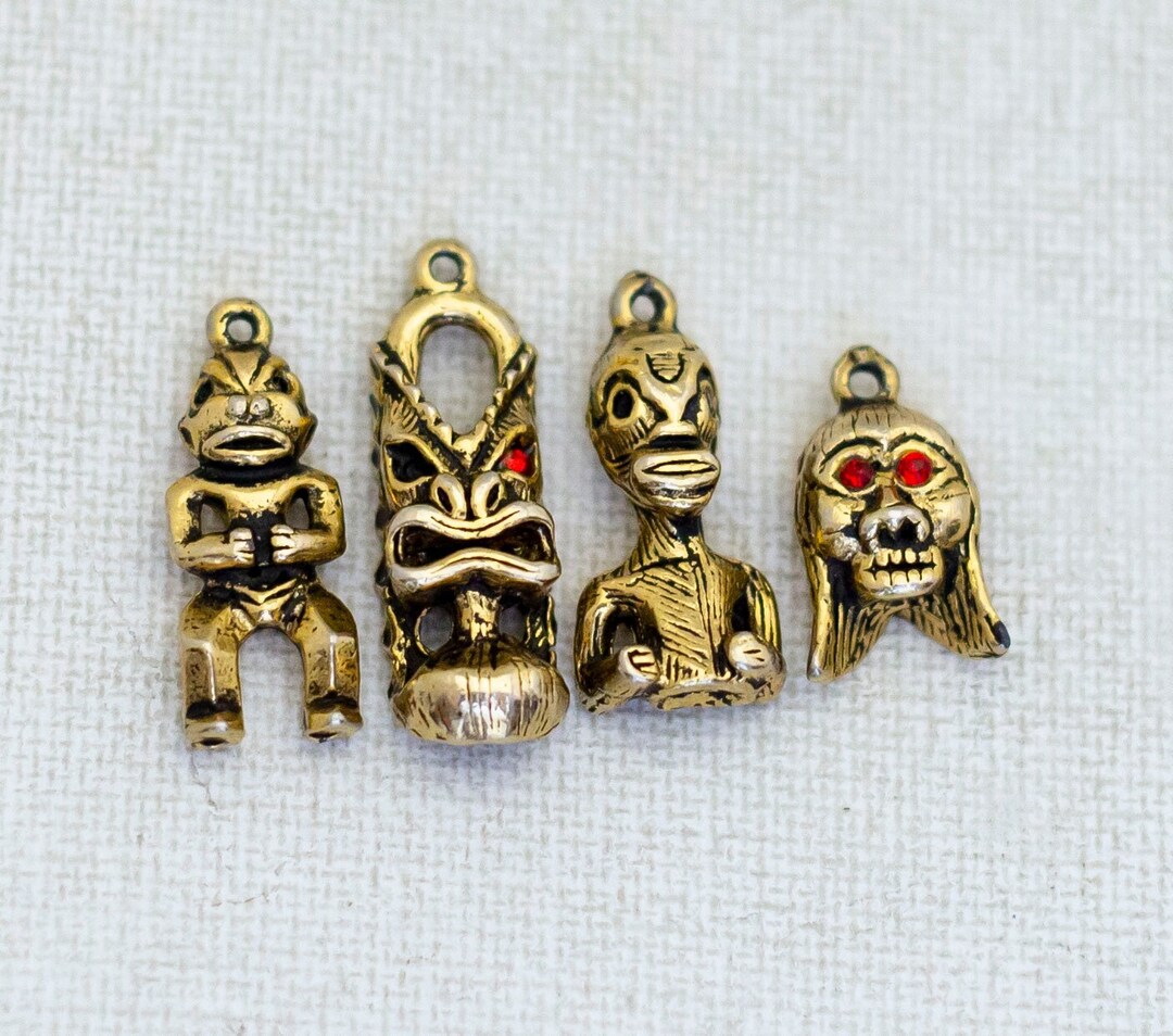 Vintage Japanese Samurai Mask Set Charms - F1 - Etsy