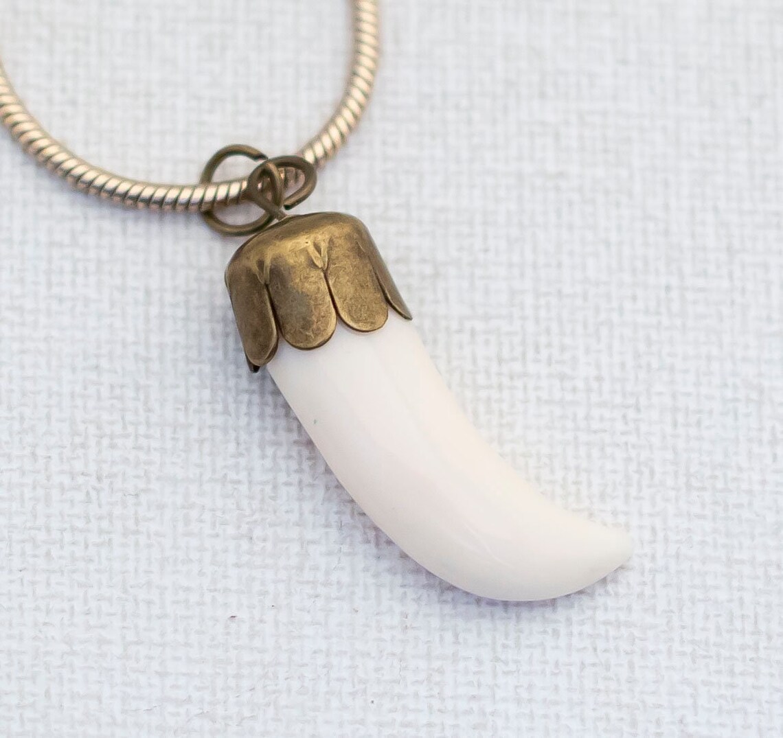 16'' Vintage Beast Tooth Choker Necklace A7 - Etsy