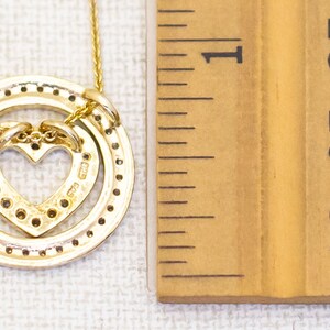 Vintage Sterling Silver Lady Heart Diamond Circle Necklace 18 Inch ...