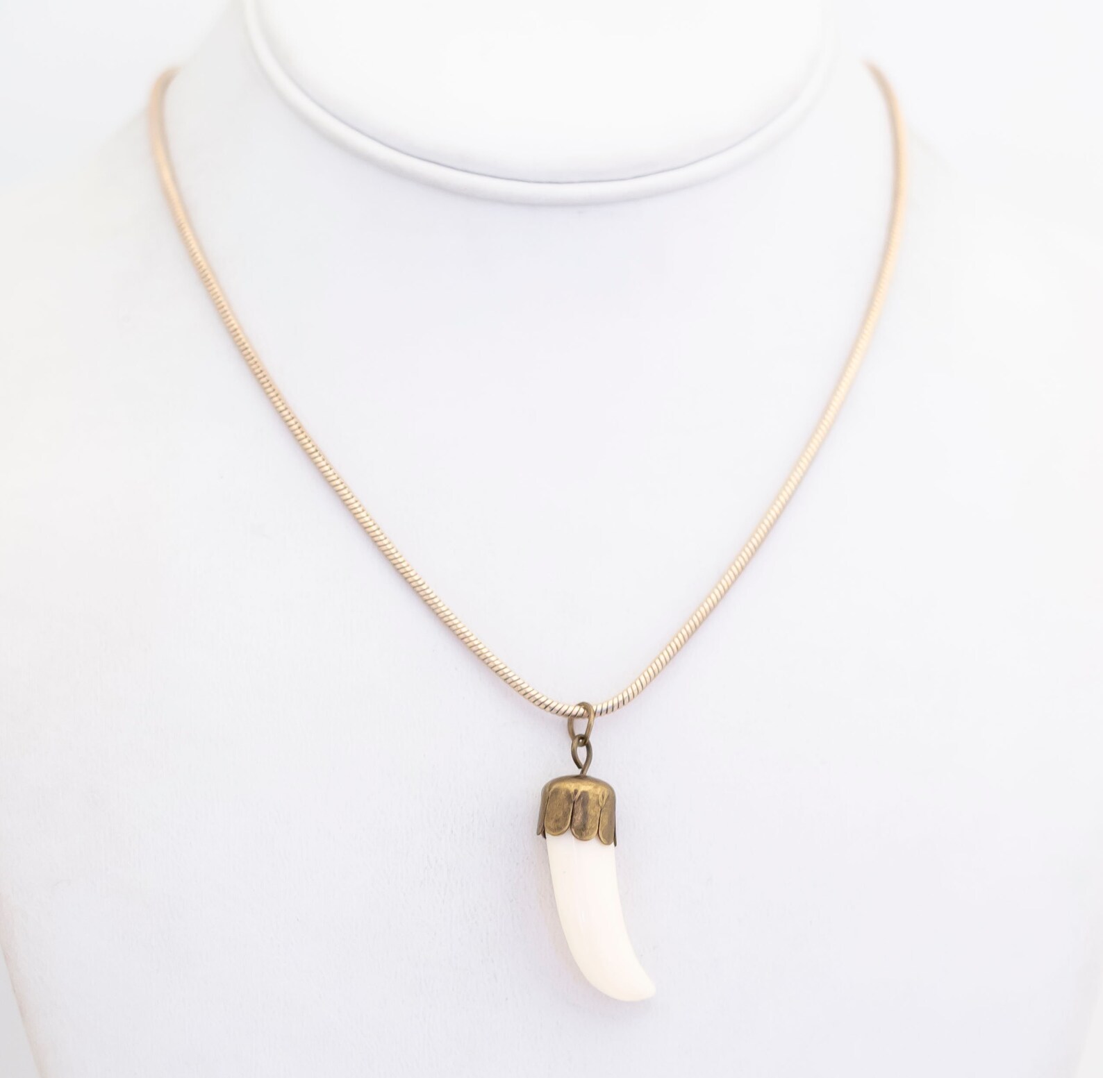 16'' Vintage Beast Tooth Choker Necklace A7 - Etsy